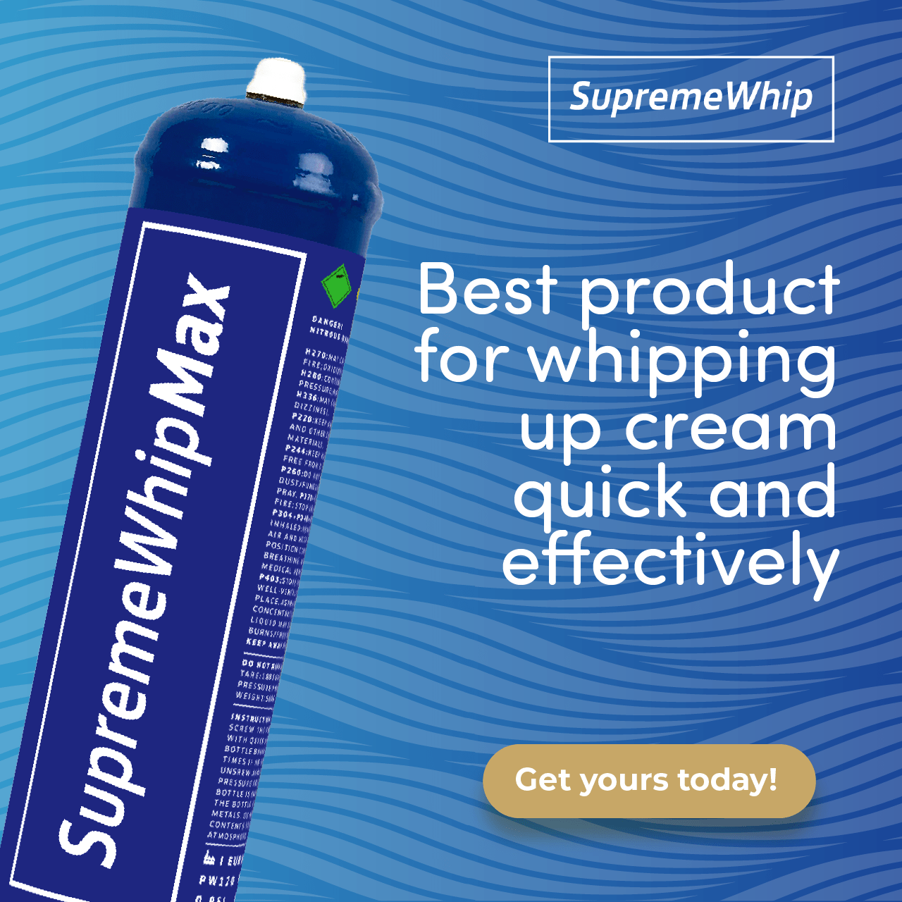 SupremewhipMAX 640g N2O Cannister – SupremeWhip AU
